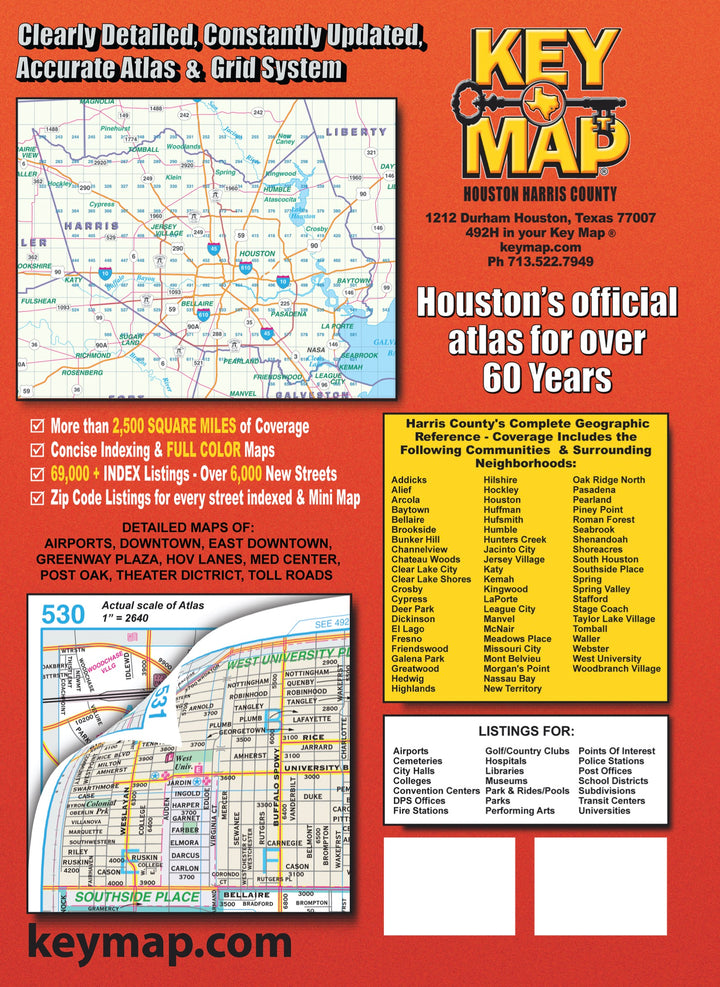 Harris County 54th Edition Key Map Atlas – Houston Map Company