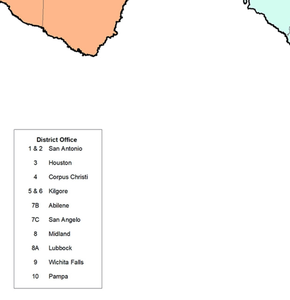 Texas Oil & Gas Division District Map – Houston Map Company