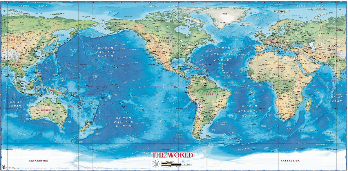 World Relief Map – Houston Map Company
