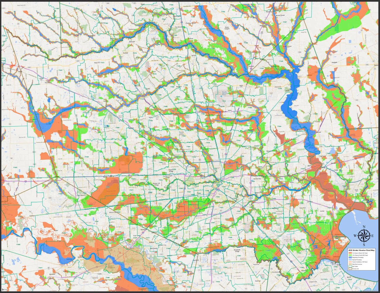 Harris County Flood Map 2020 – Houston Map Company