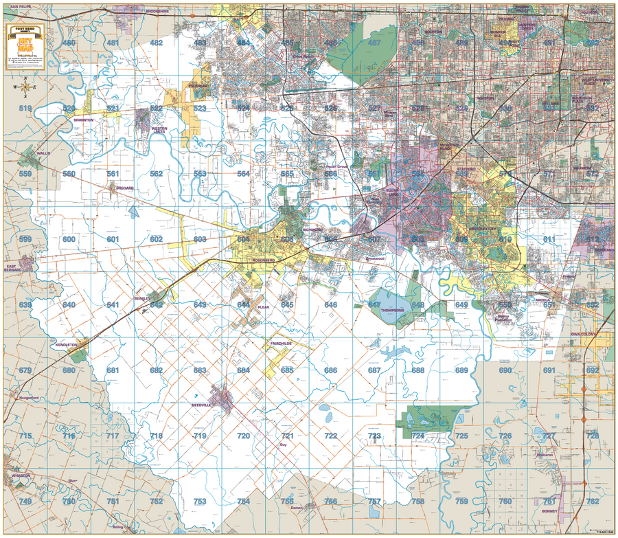 Fort Bend County Wall Map – Houston Map Company