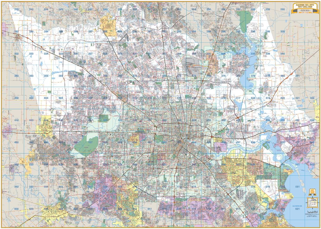 Harris County Wall Map - 2023 – Houston Map Company