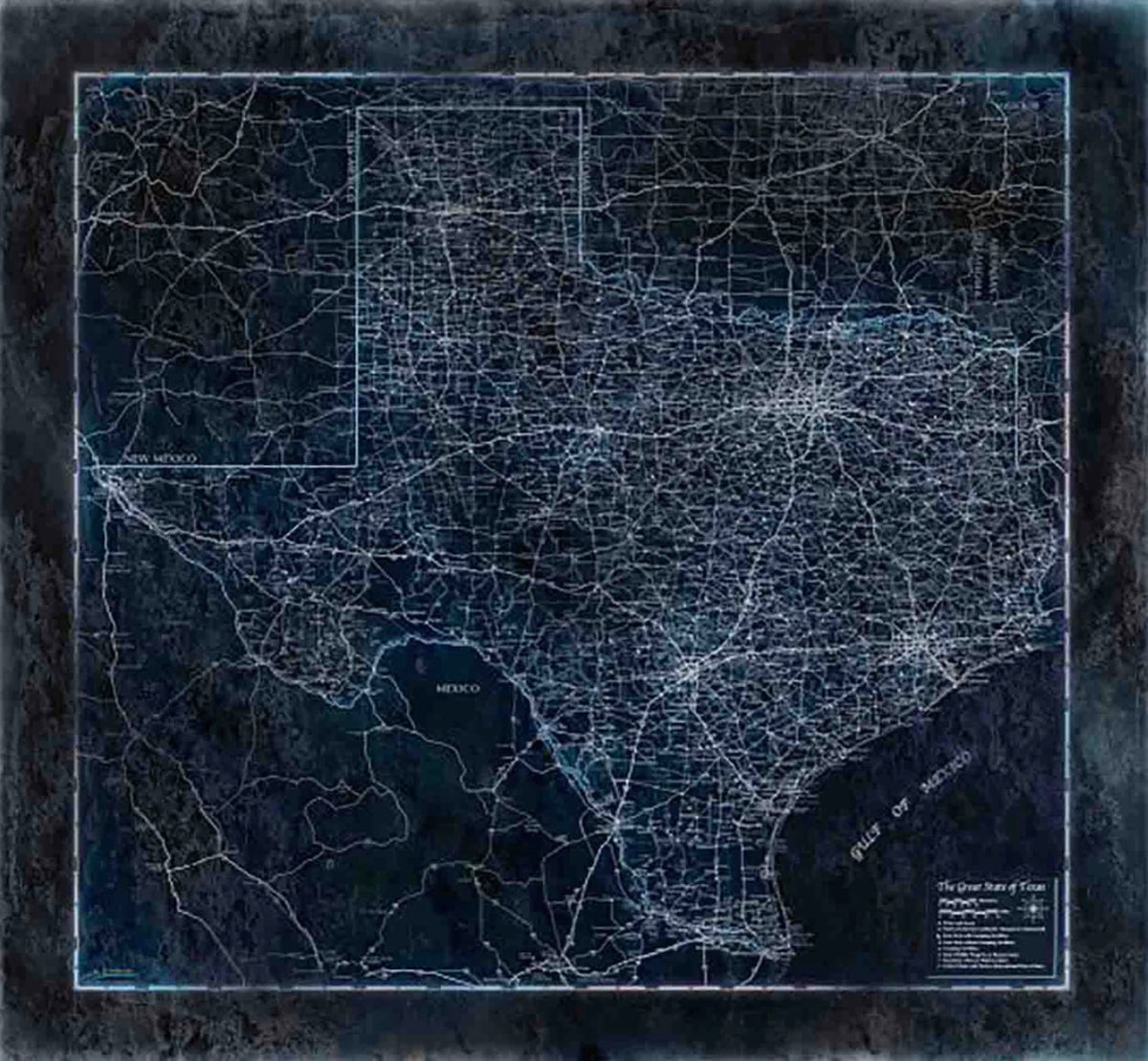 Stellar Texas Wall Map – Houston Map Company