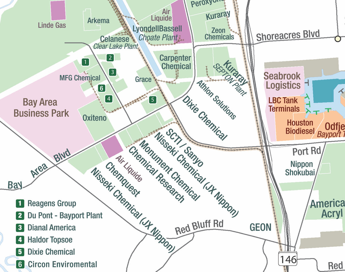 2024 Houston Ship Channel Industrial Map – Houston Map Company