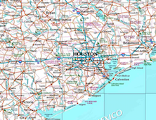 Texas Reference Wall Map – Houston Map Company