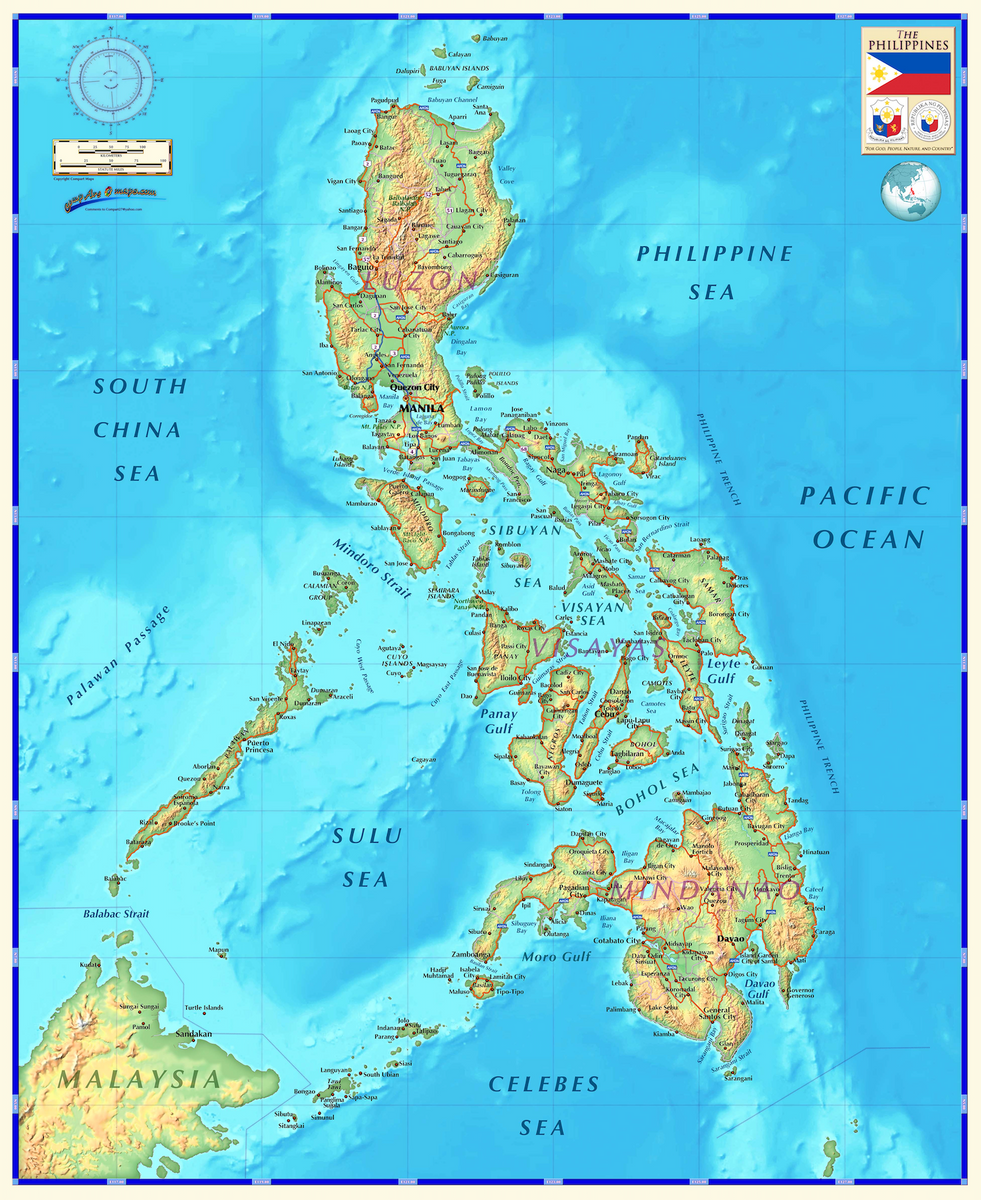 Phillippines Map – Houston Map Company