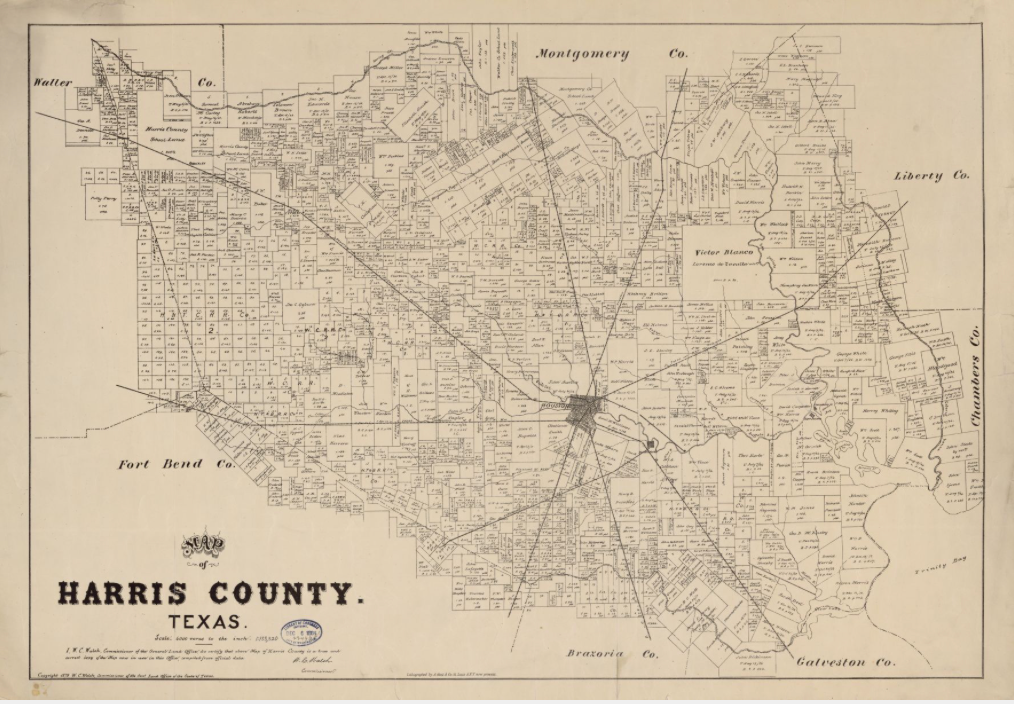 Map of Harris County Texas 1879 – Houston Map Company