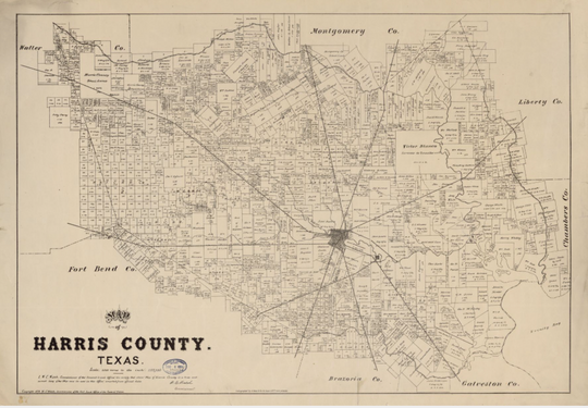 Map of Harris County Texas 1879 – Houston Map Company