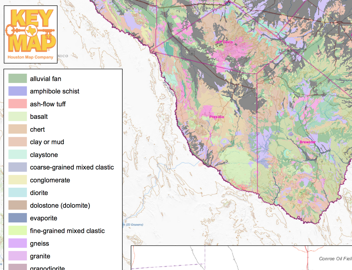 Geology Of Texas Wall Map – Houston Map Company