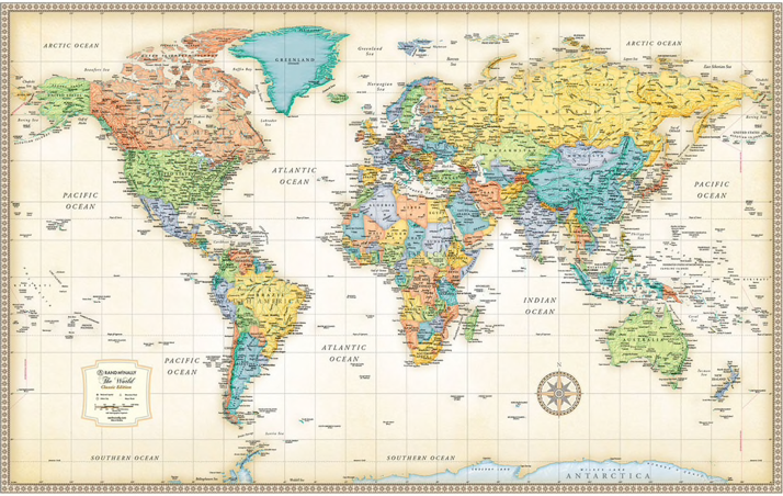 Rand McNally World Map – Houston Map Company
