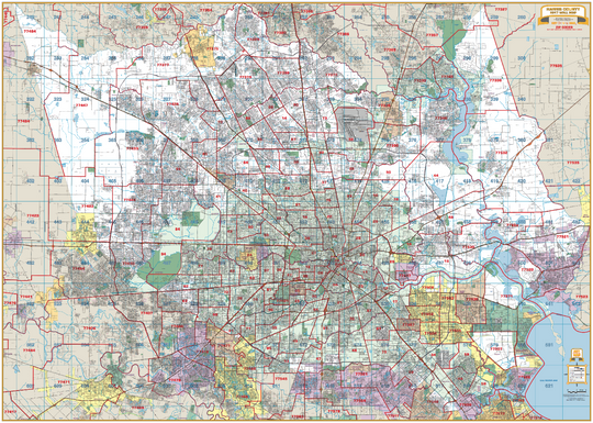 Harris County Wall Map - 2023 – Houston Map Company