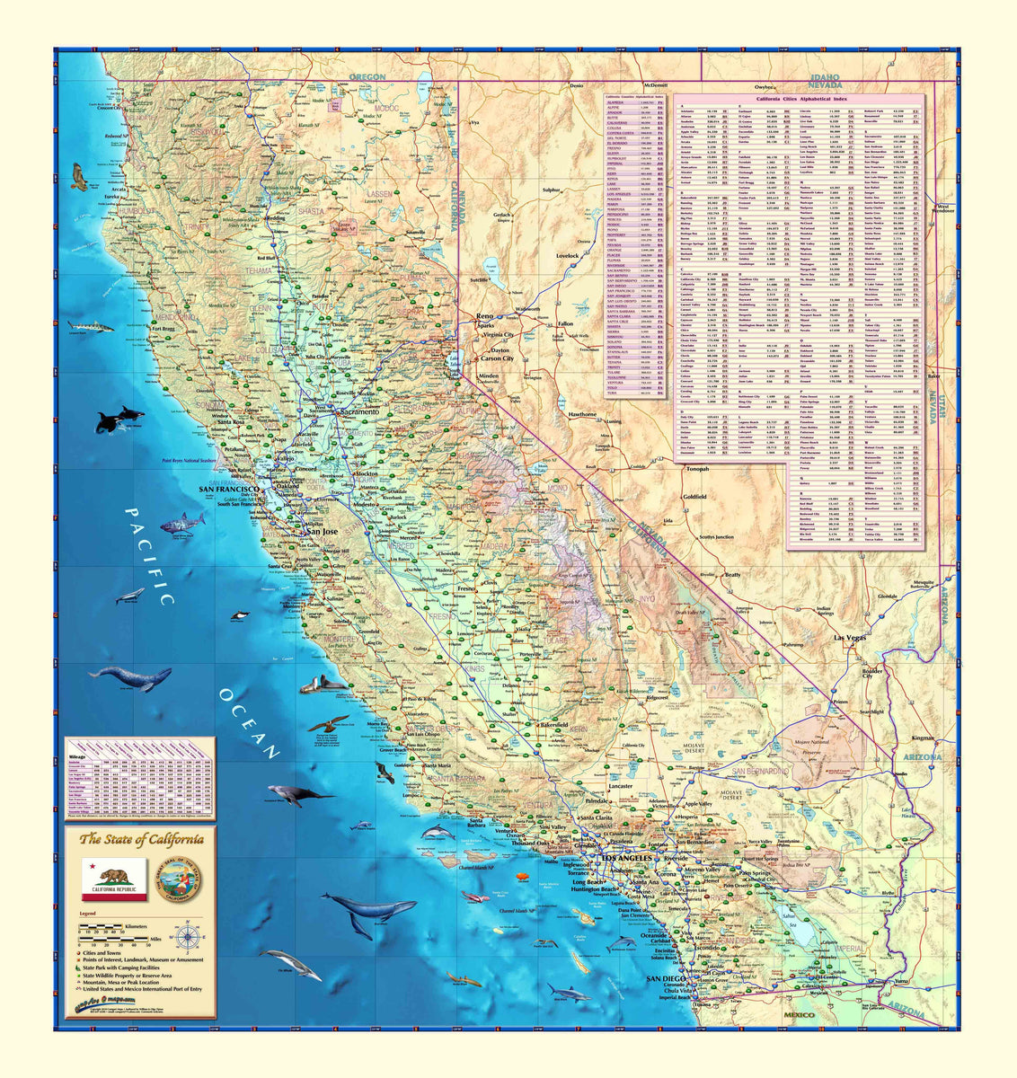 California Wall Map – Houston Map Company